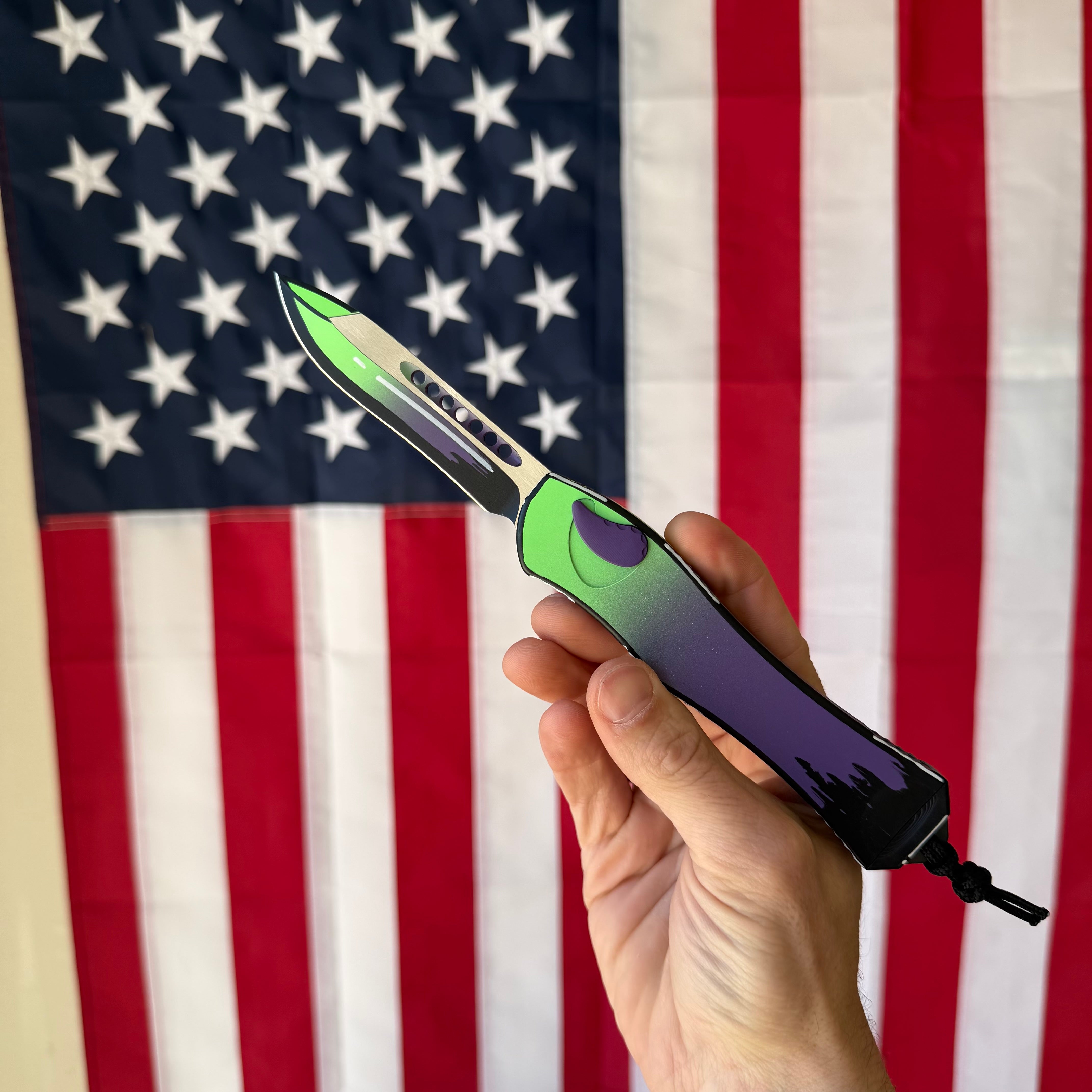Heretic Cel Shade Frankenstein Monster HYDRA V4 Recurve Knife, Magnacu ...