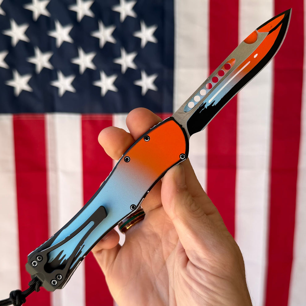The Back Door: Heretic Cel Shade GT-40 HYDRA V4 Recurve Knife, Magnacu ...