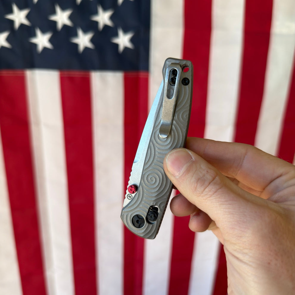 Hogue Mysto Collector Series 3.4″ Clip Point Knife, Titanium Handle, M ...
