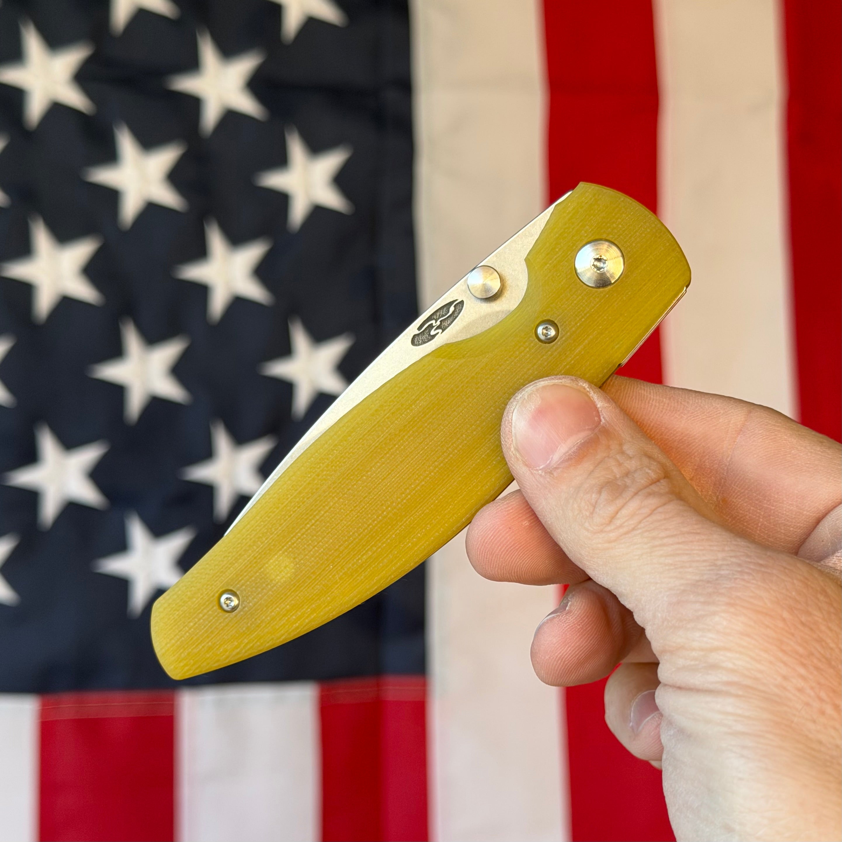 TRM ATOM Knife - Amber Ale G10 Handle - CPM 20CV Blade - 3.45 inch - M ...